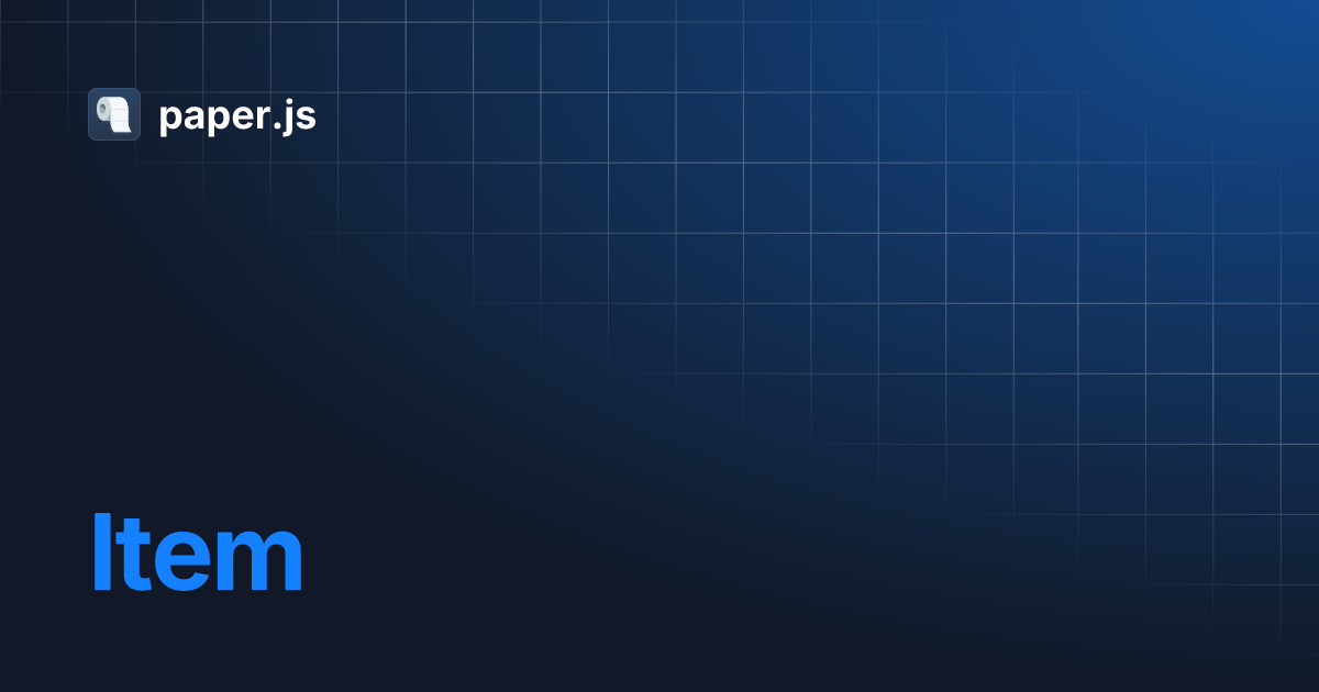 Item | paper.js